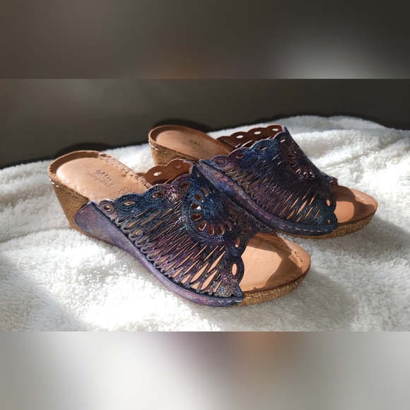 Spring Step | Shoes | Spring Step Leather Wedge Sandals | Poshmark